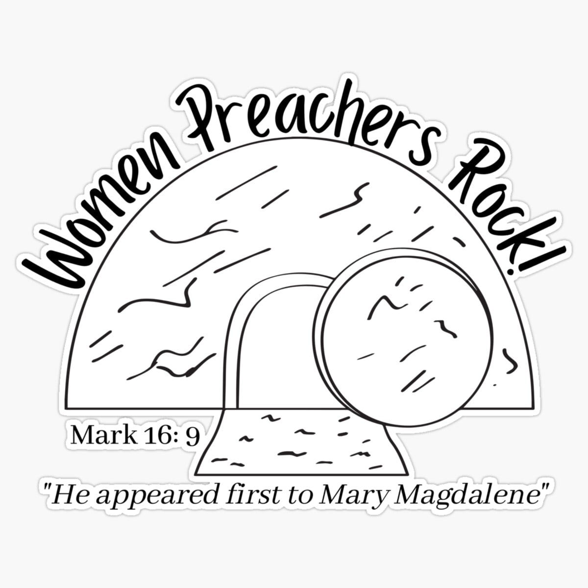 Maneki Women Preachers Rock! (White Lettering) Er, Phone Decal Water ...
