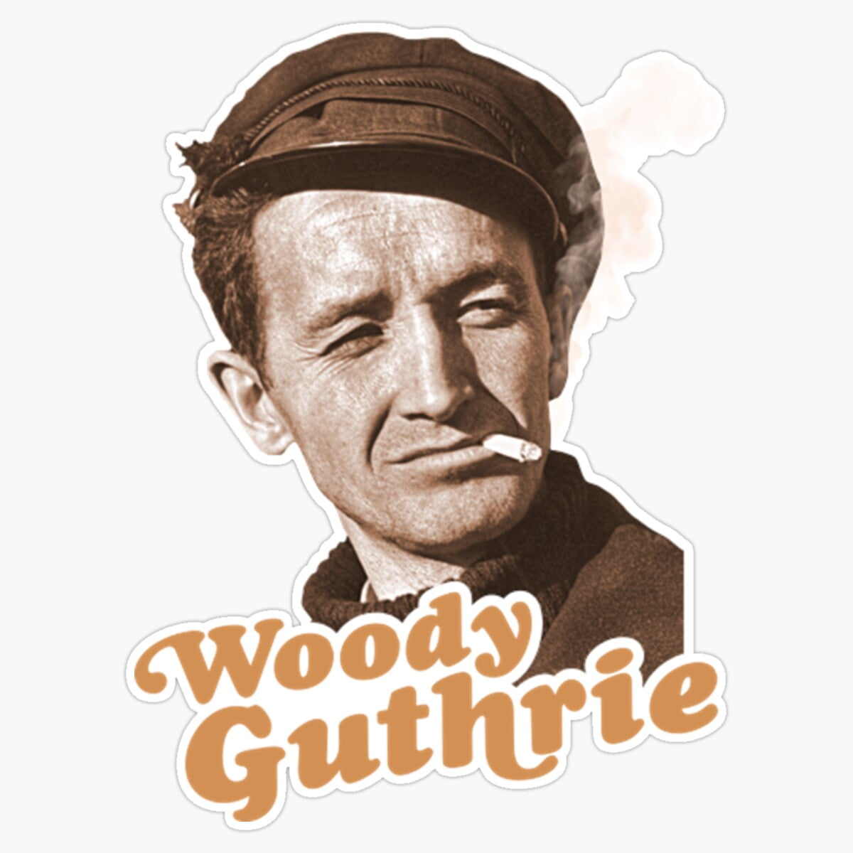 Maneki Woody Guthrie Outlaw Folk Singer Songwriter Er, Phone Decal ...