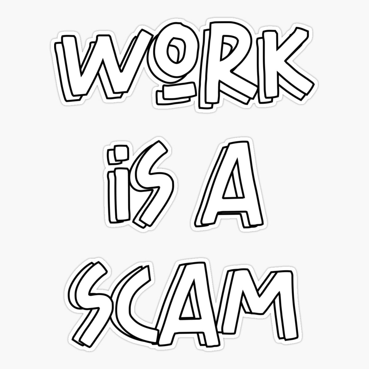 Maneki Work Is A Scam Er, Phone Decal Water Bottle Stickers Car Decals ...