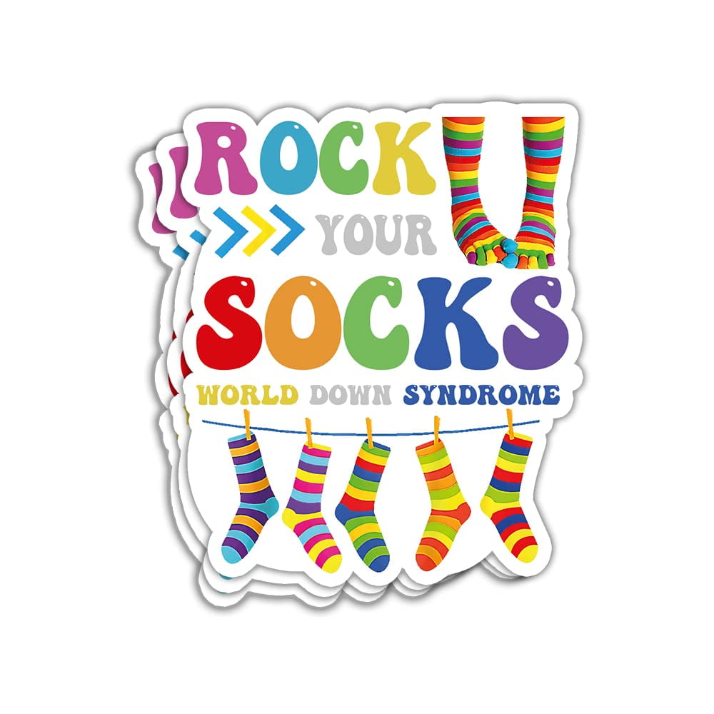Maneki World Down Syndrome Day Rock Your Socks Sticker Down Syndrome ...