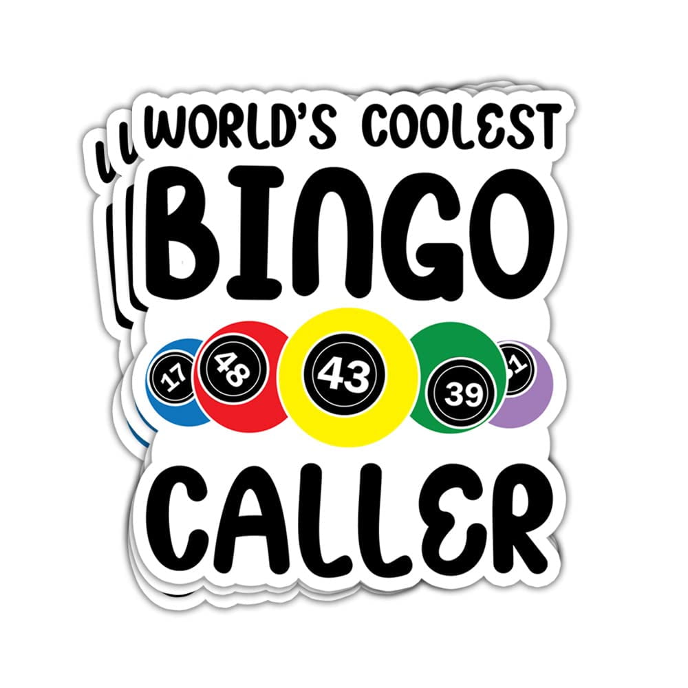 Maneki World's Coolest Bingo Caller Sticker Funny Bingo Games Sticker ...
