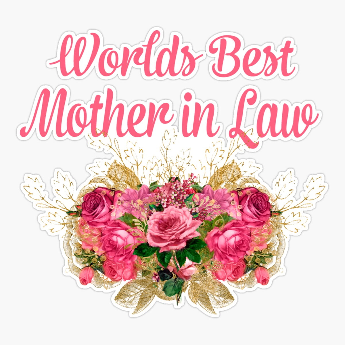 Maneki Worlds Best Mother In Law Floral Design Gifts Mother In Law Er ...