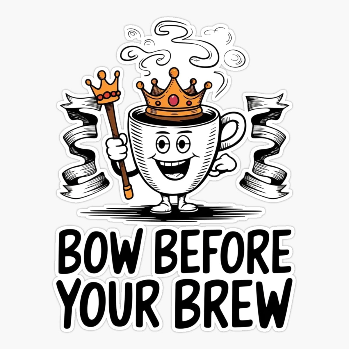 Maneki Worship Coffee, Caffeine Royalty: Bow Before Your Brew, Coffee ...