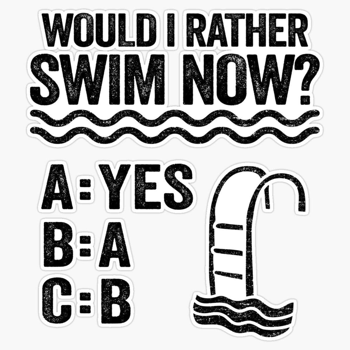 Maneki Would I Rather Swim Now? Funny Swimming Swimmer Gift Er, Phone ...