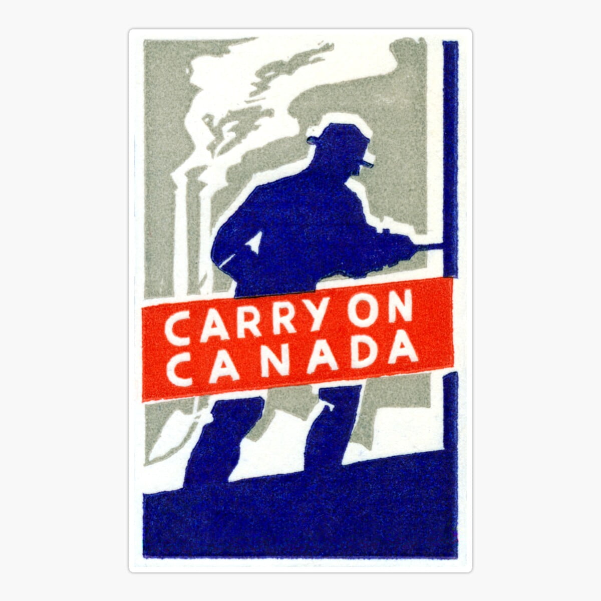 Maneki Wwii Carry On Canada Sticker, Phone Decal Water Bottle Stickers ...
