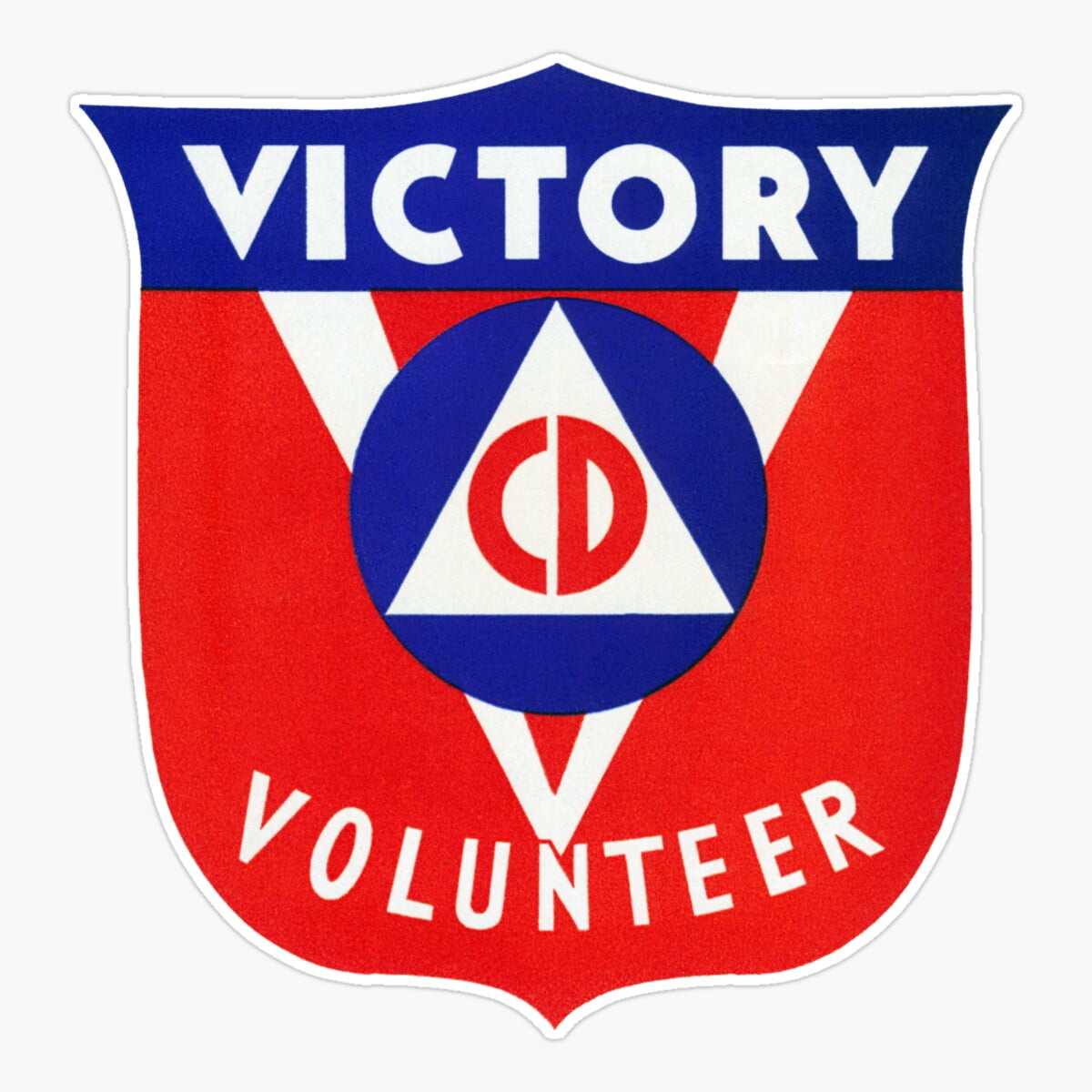 Maneki Wwii Us Civil Defense Sticker, Phone Decal Water Bottle Stickers ...