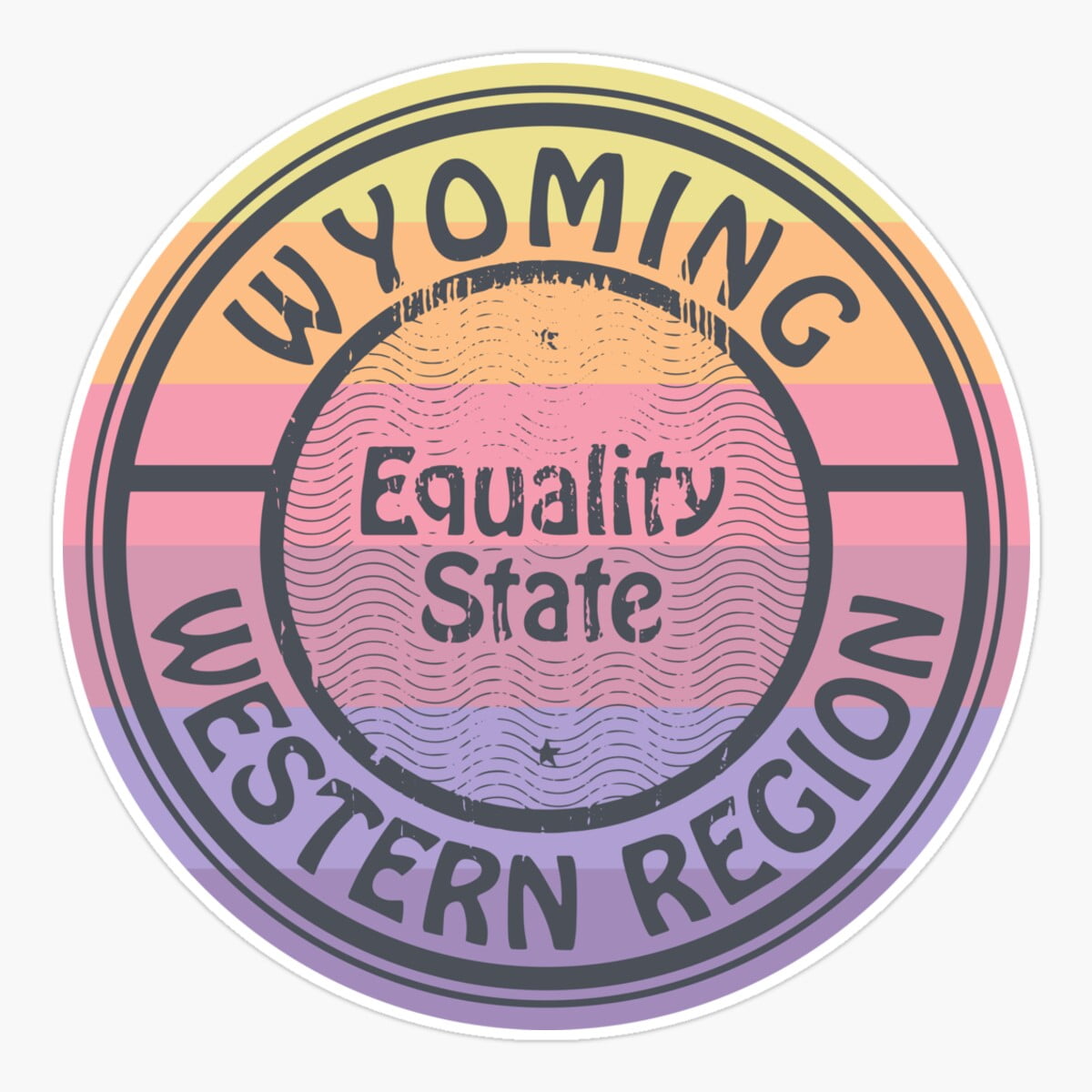 Maneki Wyoming, Equality State, Western Region Sticker, Phone Decal ...
