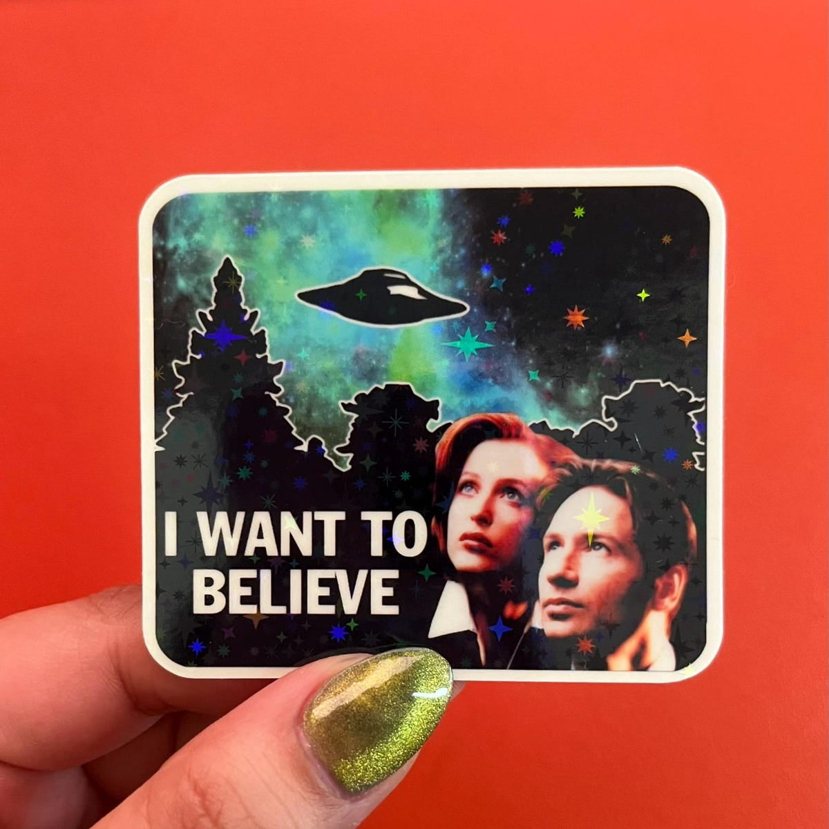 Maneki X Files Sticker, Scully And Mulder, The Truth Is Out There, Tv ...