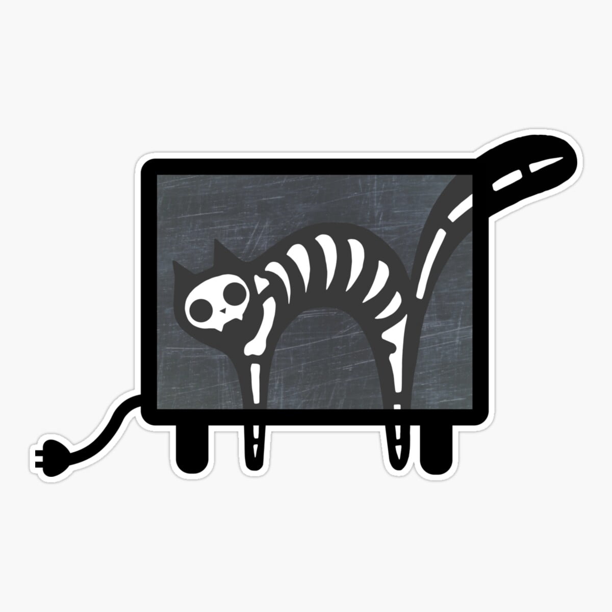 Maneki X-Ray Cat - Skeleton Kitty Er, Phone Decal Water Bottle Stickers ...
