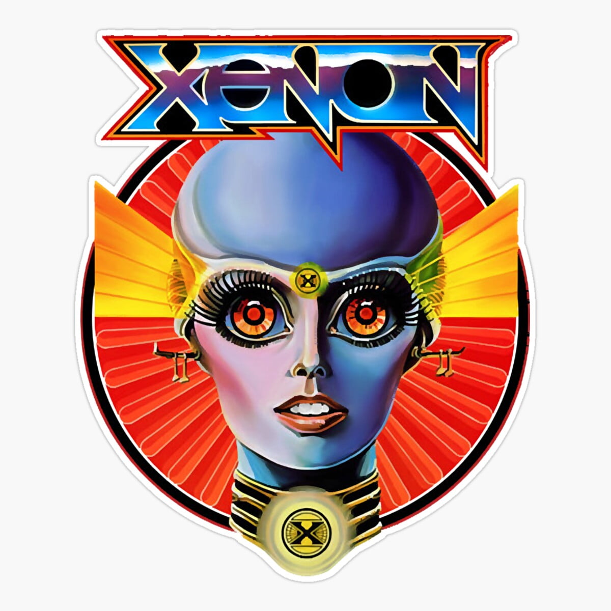 Maneki Xenon Pinball 1980 Sticker, Phone Decal Water Bottle Stickers ...