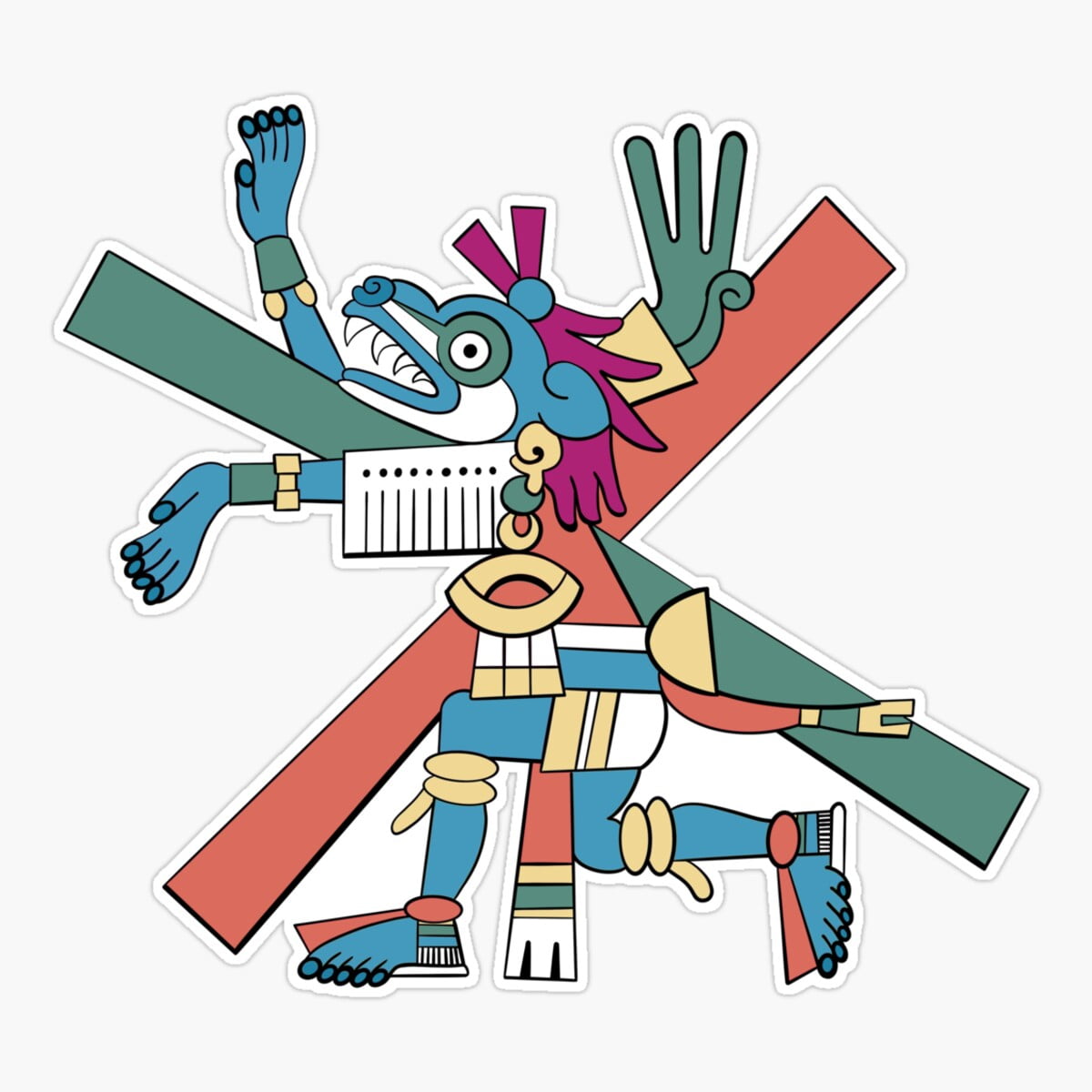Maneki Xolotl The Underworld Dog God O The Aztecs Sticker, Phone Decal ...
