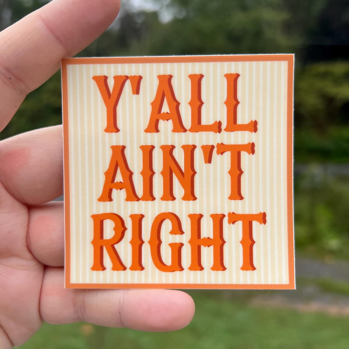 Maneki Y’All Ain’T Right Funny Southern Appalachian Sticker, , Gift For ...