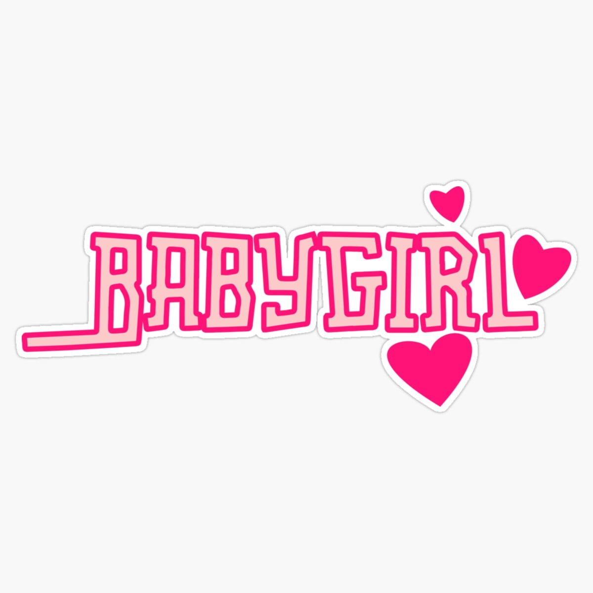 Maneki Y2K Inspired Babygirl Er - Pink Hearts Er, Phone Decal Water ...