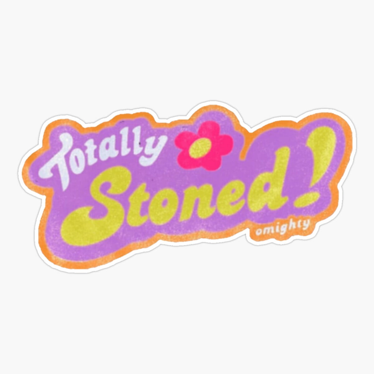 Maneki Y2K Totally Stoned Indie Quote Sticker, Phone Decal Water Bottle ...