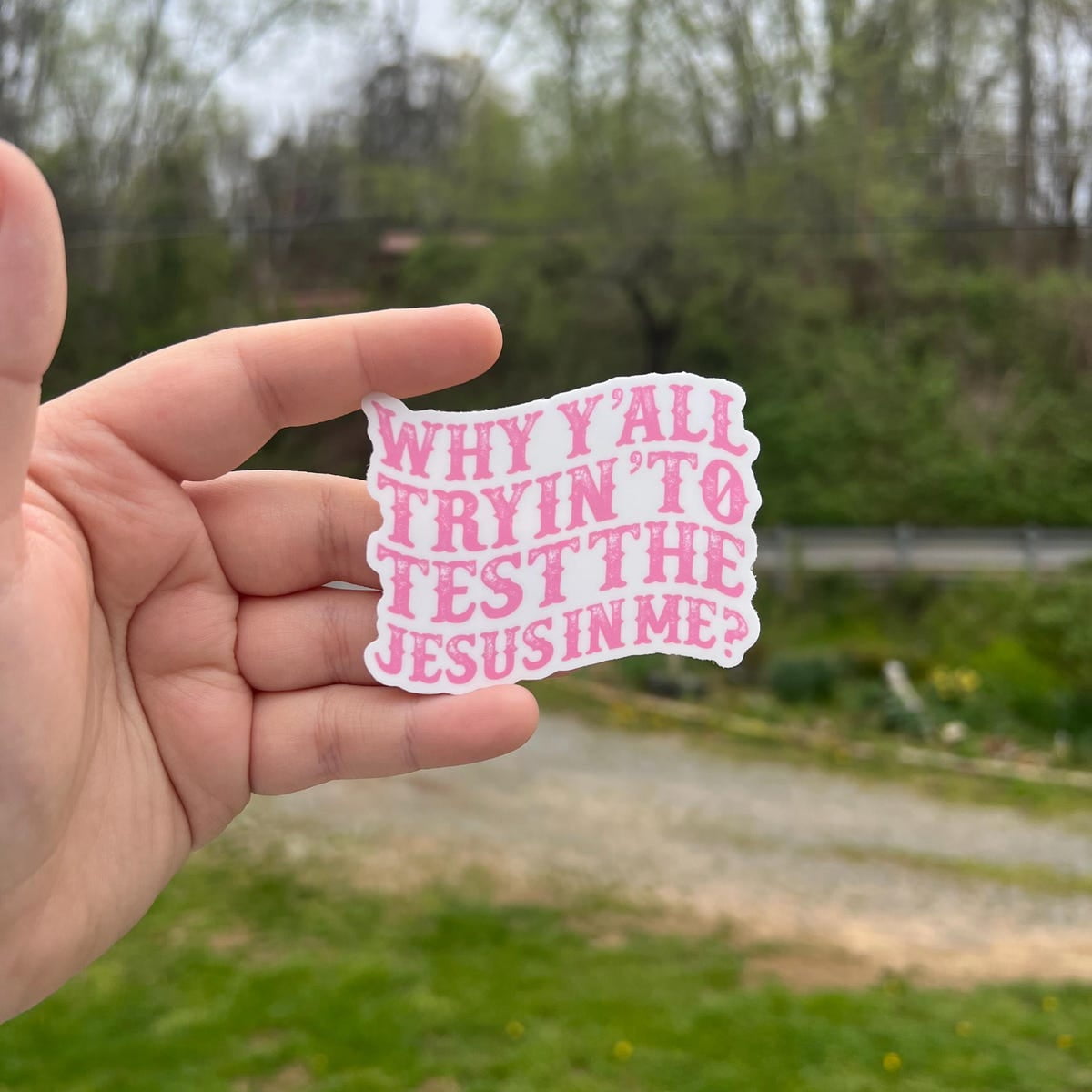 Maneki Why Yall Tryin’ To Test The In Me Sticker, Funny Gift For Friend ...