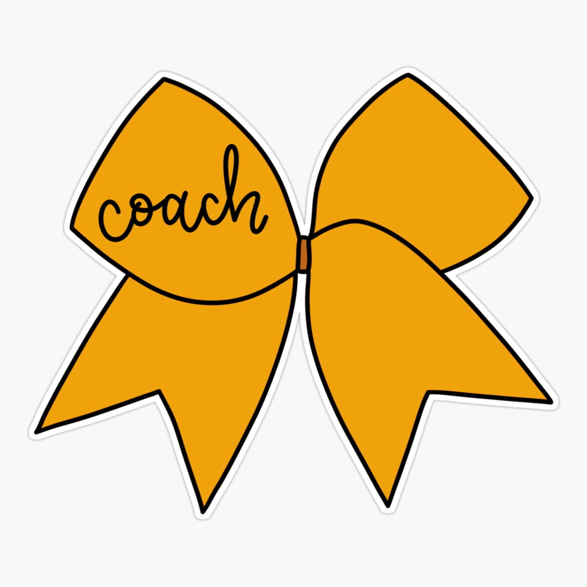 Maneki Yellow Coach Cheerleading Bow Er, Phone Decal Water Bottle ...