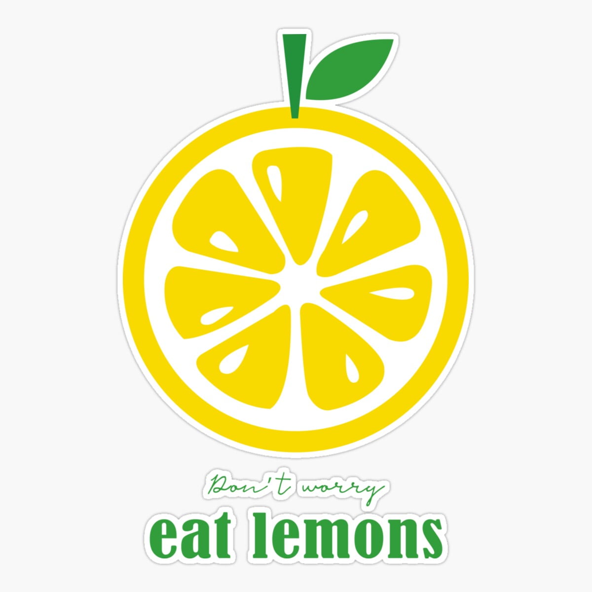 Maneki Yellow Lemon Pattern Print Sticker, Phone Decal Water Bottle ...