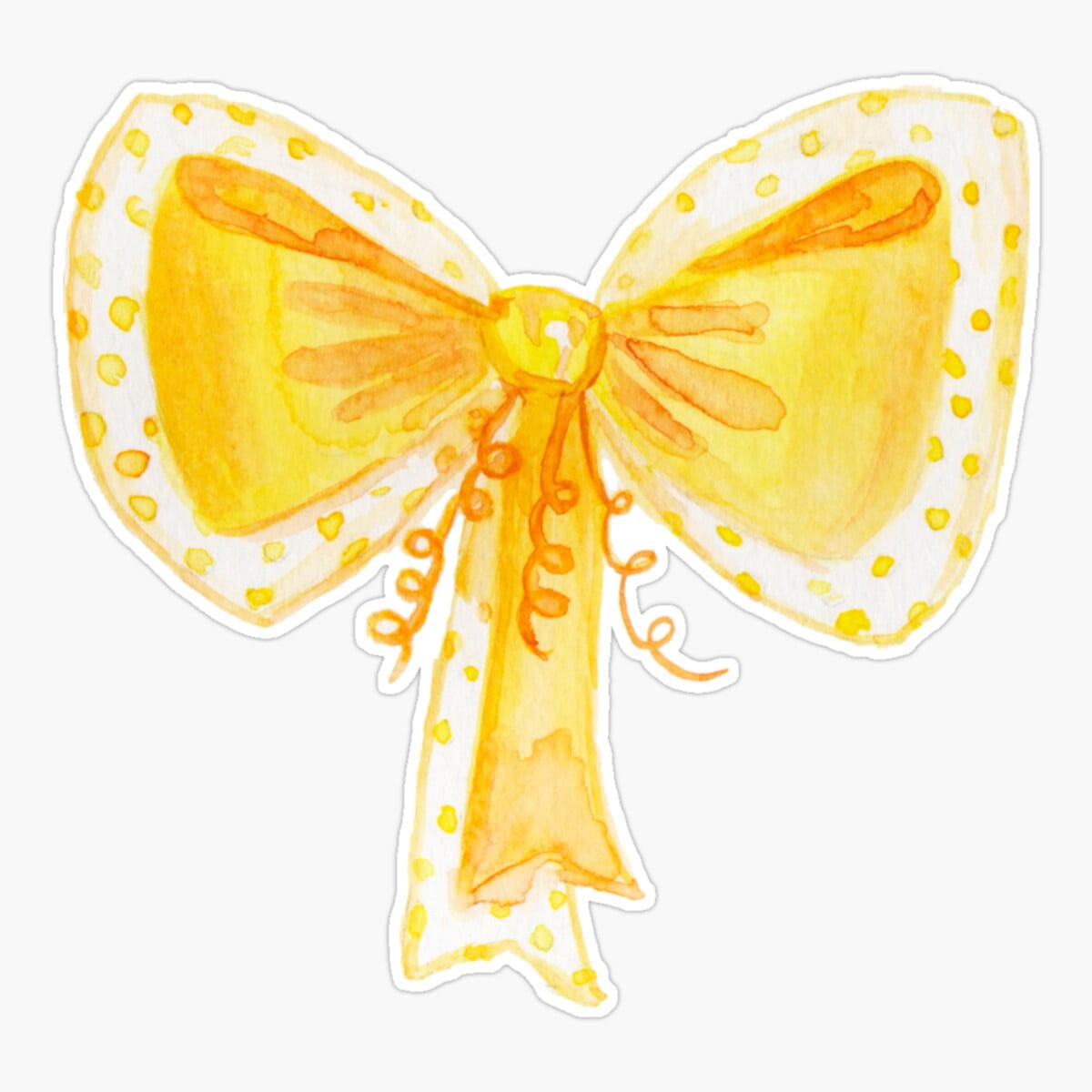 Maneki Yellow Preppy Bow Er, Phone Decal Water Bottle Stickers Car ...