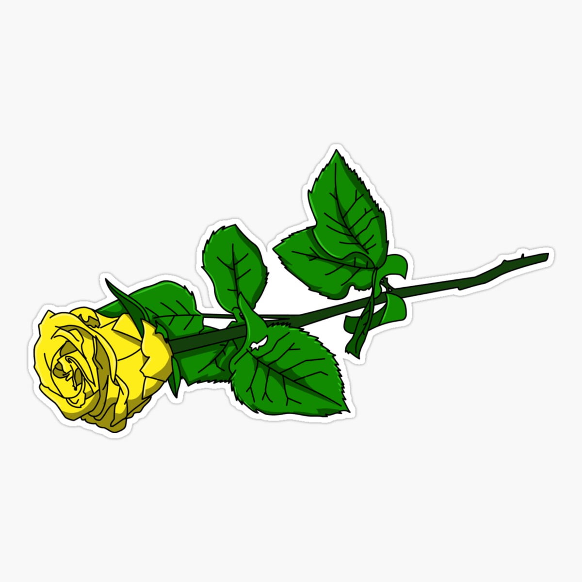 Maneki Yellow Rose Er, Phone Decal Water Bottle Stickers Car Decals ...