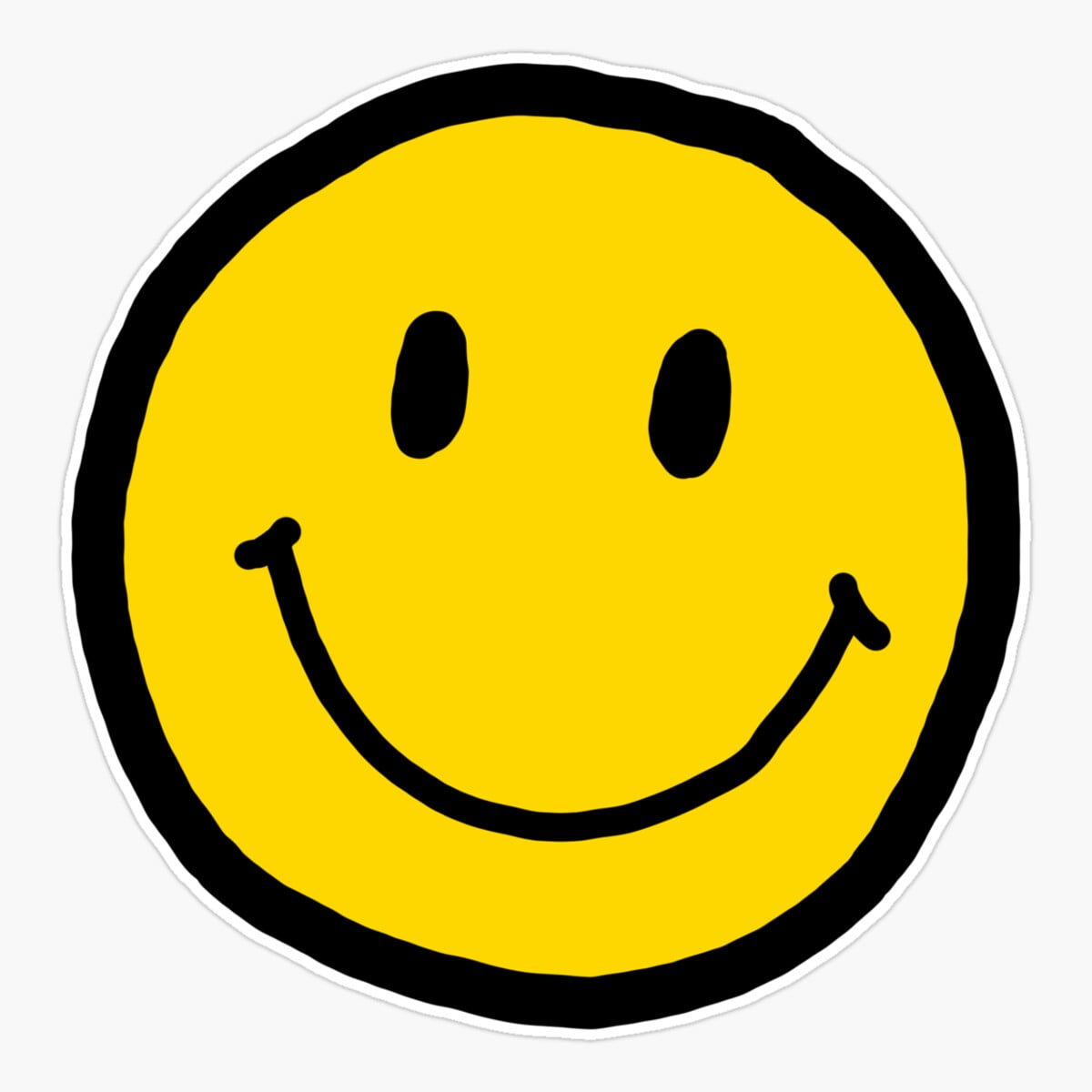 Maneki Yellow Smiley Face Sticker, Phone Decal Water Bottle Stickers ...