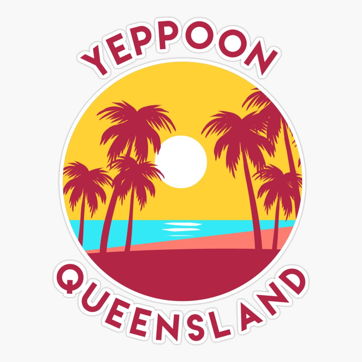 Maneki Yeppoon Queensland Landscape Australia Sticker, Phone Decal ...