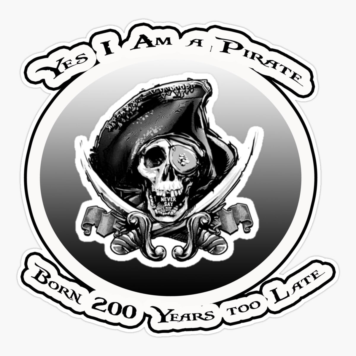 Maneki Yes I Am A Pirate Sticker, Phone Decal Water Bottle Stickers Car ...