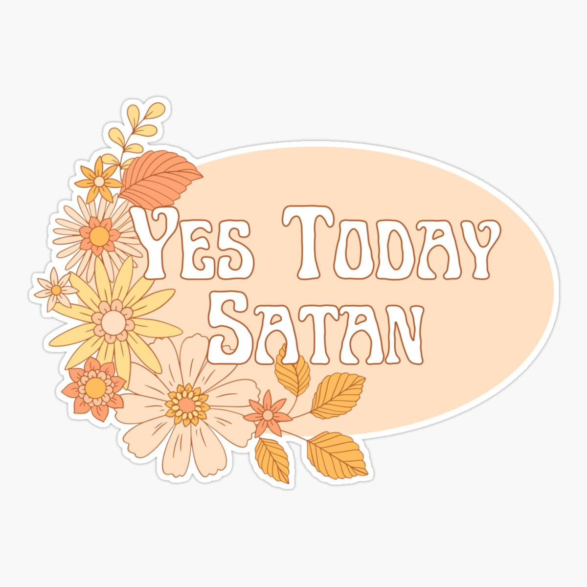 Maneki Yes Today Satan Sticker, Phone Decal Water Bottle Stickers Car ...