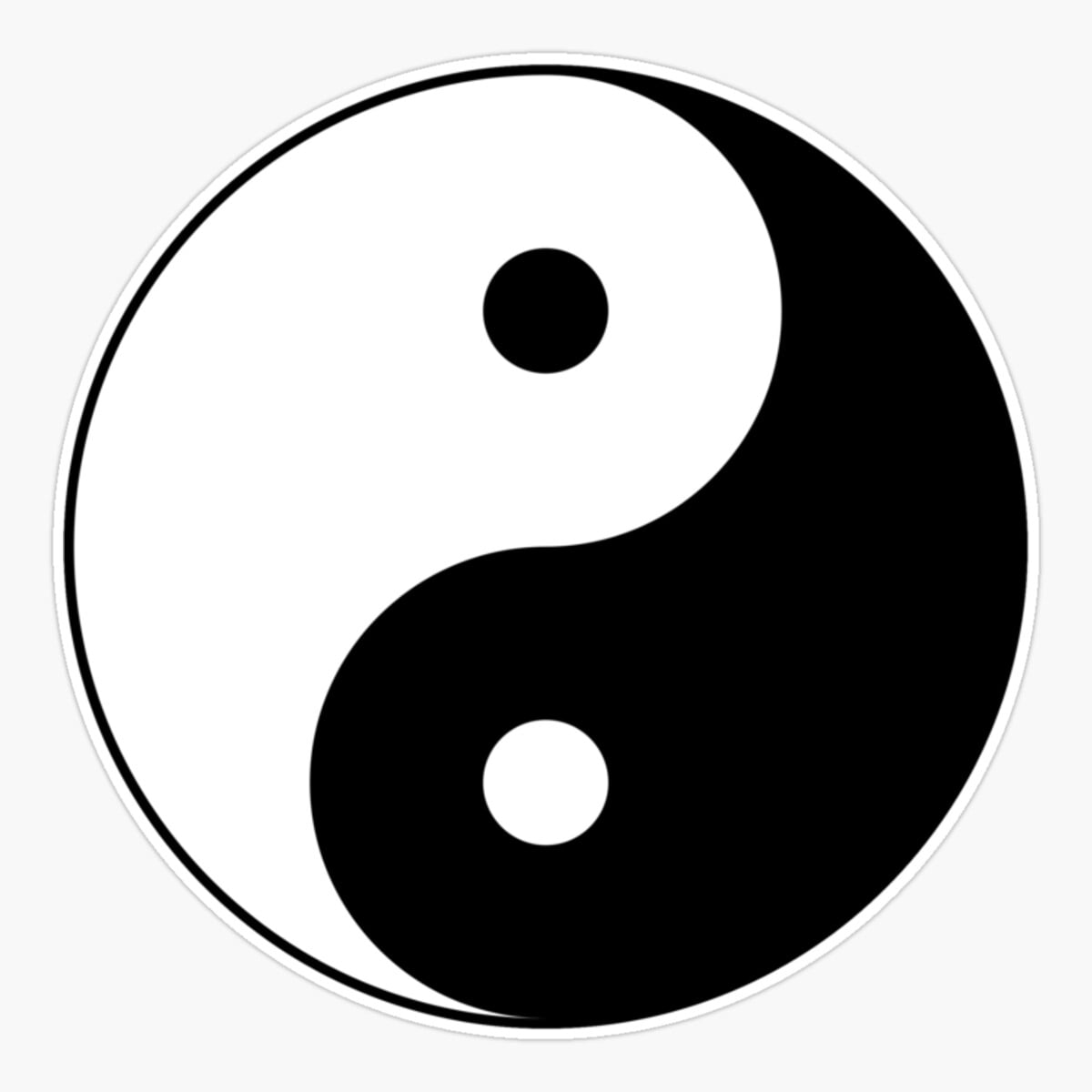 Maneki Ying Yang Symbol Sticker, Phone Decal Water Bottle Stickers Car ...