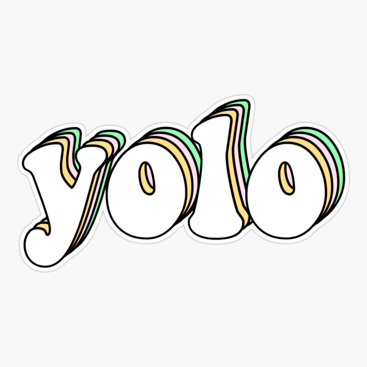 Maneki Yolo Sticker, Phone Decal Water Bottle Stickers Car Decals ...