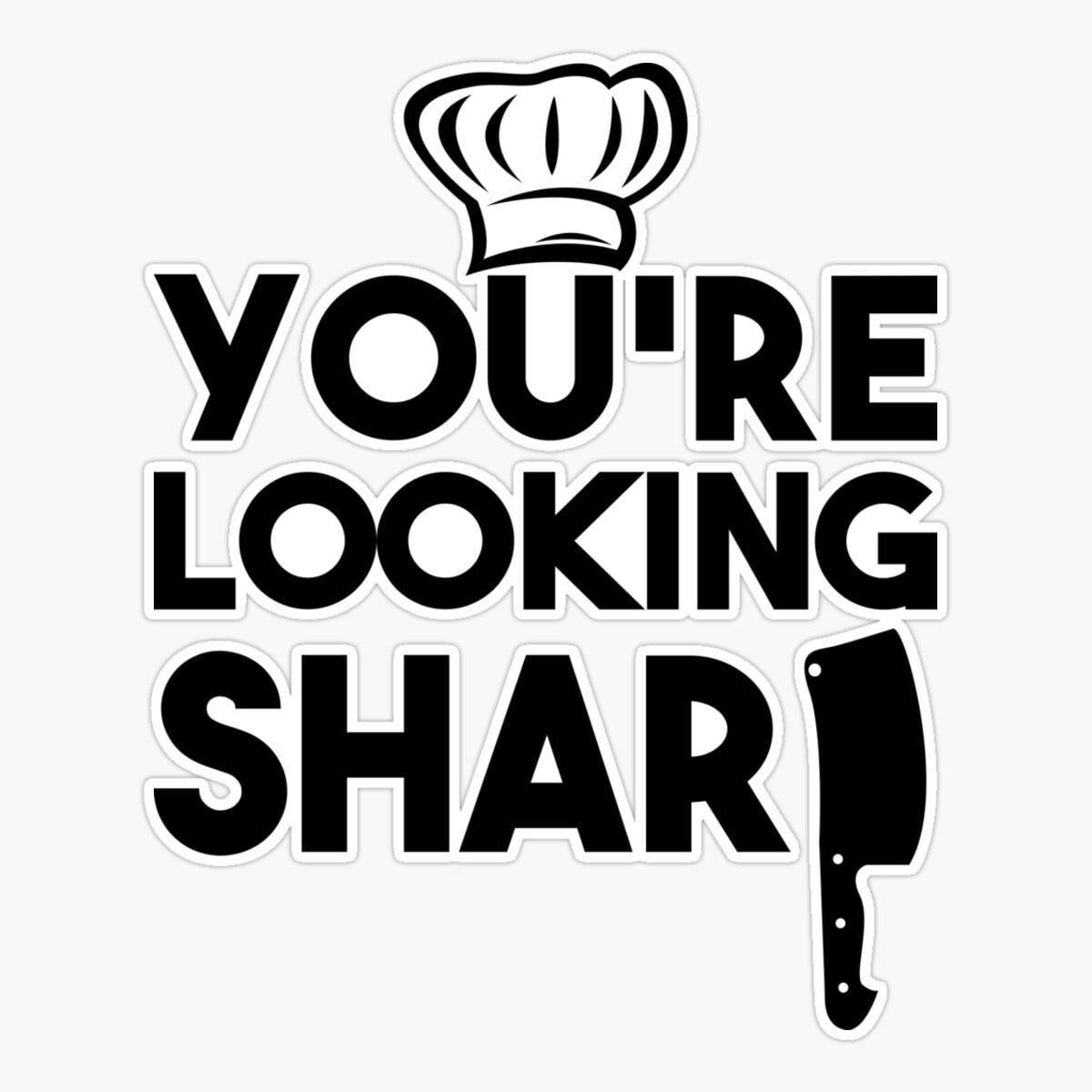 Maneki You Are Looking Sharp Sticker, Phone Decal Water Bottle Stickers ...