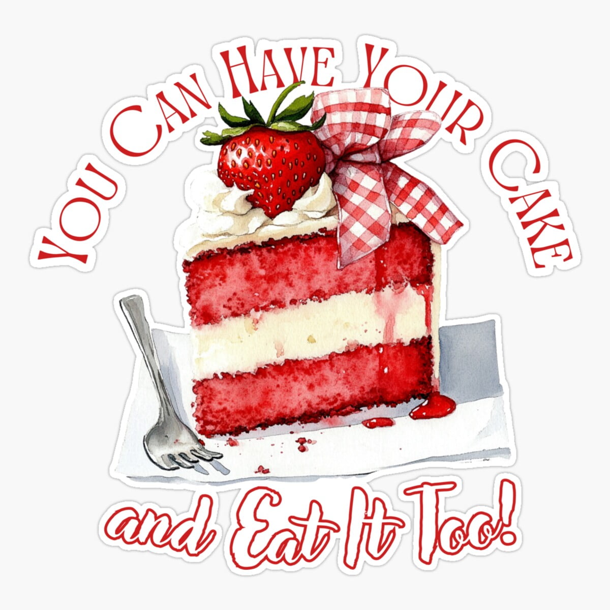 Maneki You Can Have Your Cake Eat It Too Vintage Watercolor Coquette ...