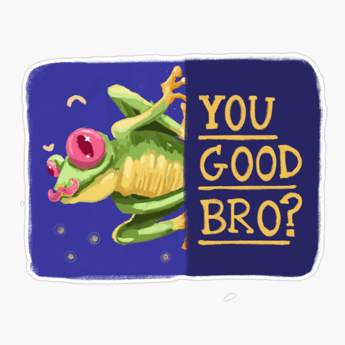 Maneki You Good Bro? Square Sticker Sticker, Phone Decal Water Bottle ...