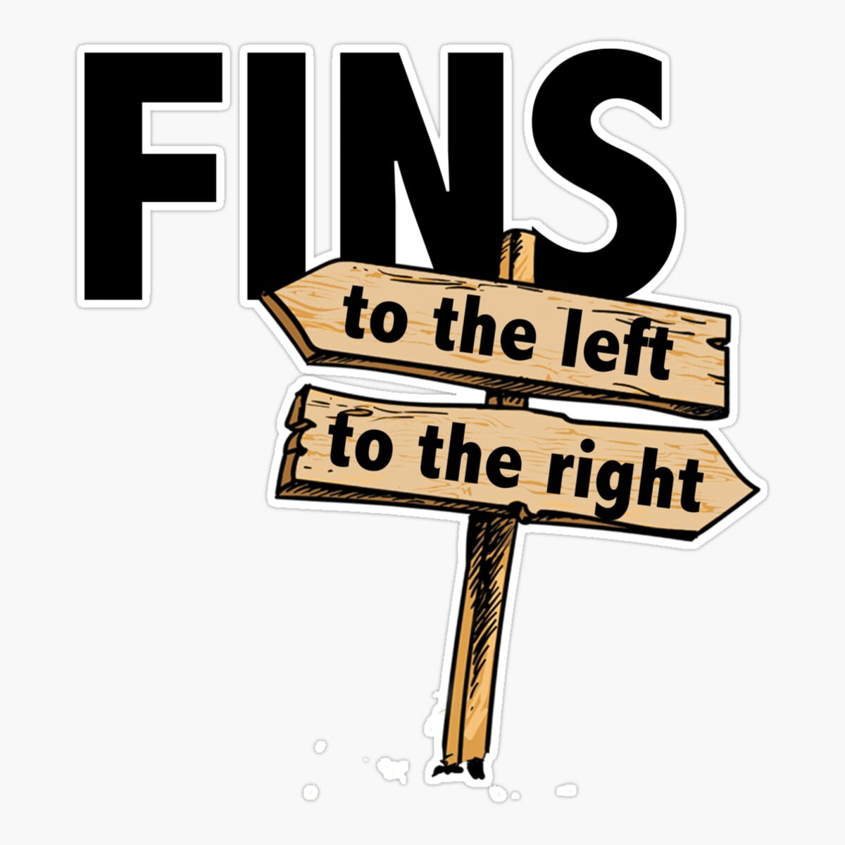 Maneki You Got Fins To The Left, Fins To The Right! Sticker, Phone ...