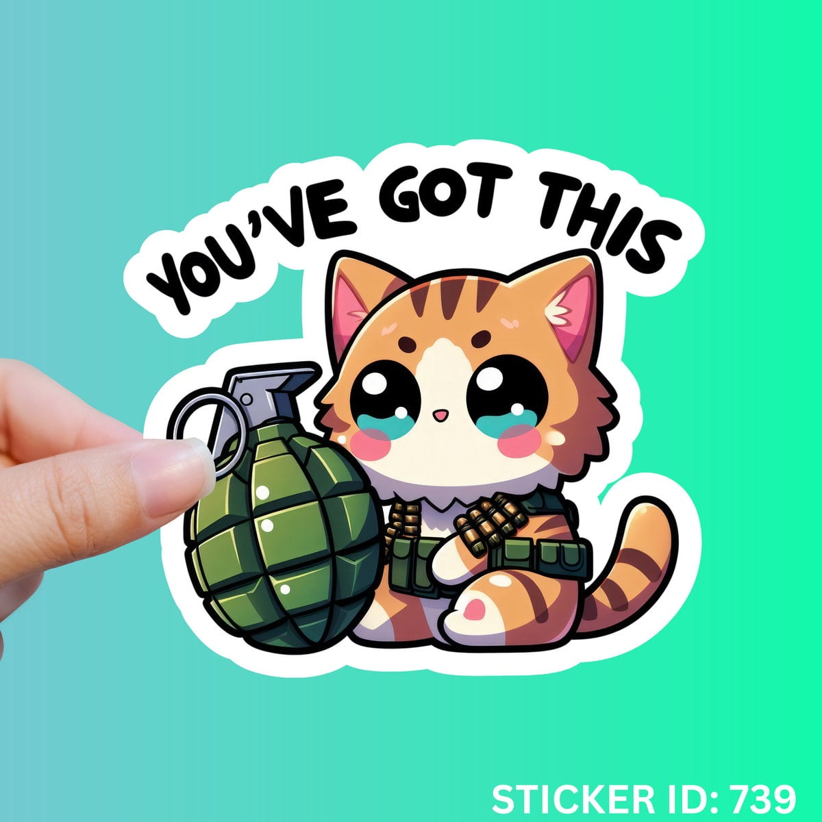 Maneki You Got This Sticker Funny Sticker Quote Sticker Motivation ...