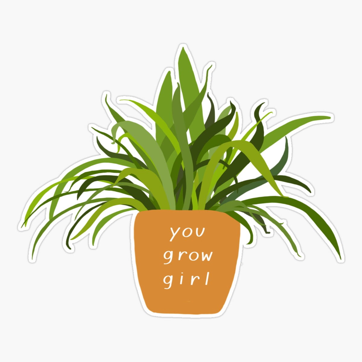 Maneki You Grow Girl! Potted Plant Er, Phone Decal Water Bottle ...