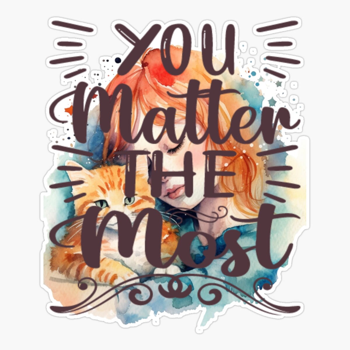 Maneki You Matter The Most: A Heartwarming Connection Sticker, Phone ...