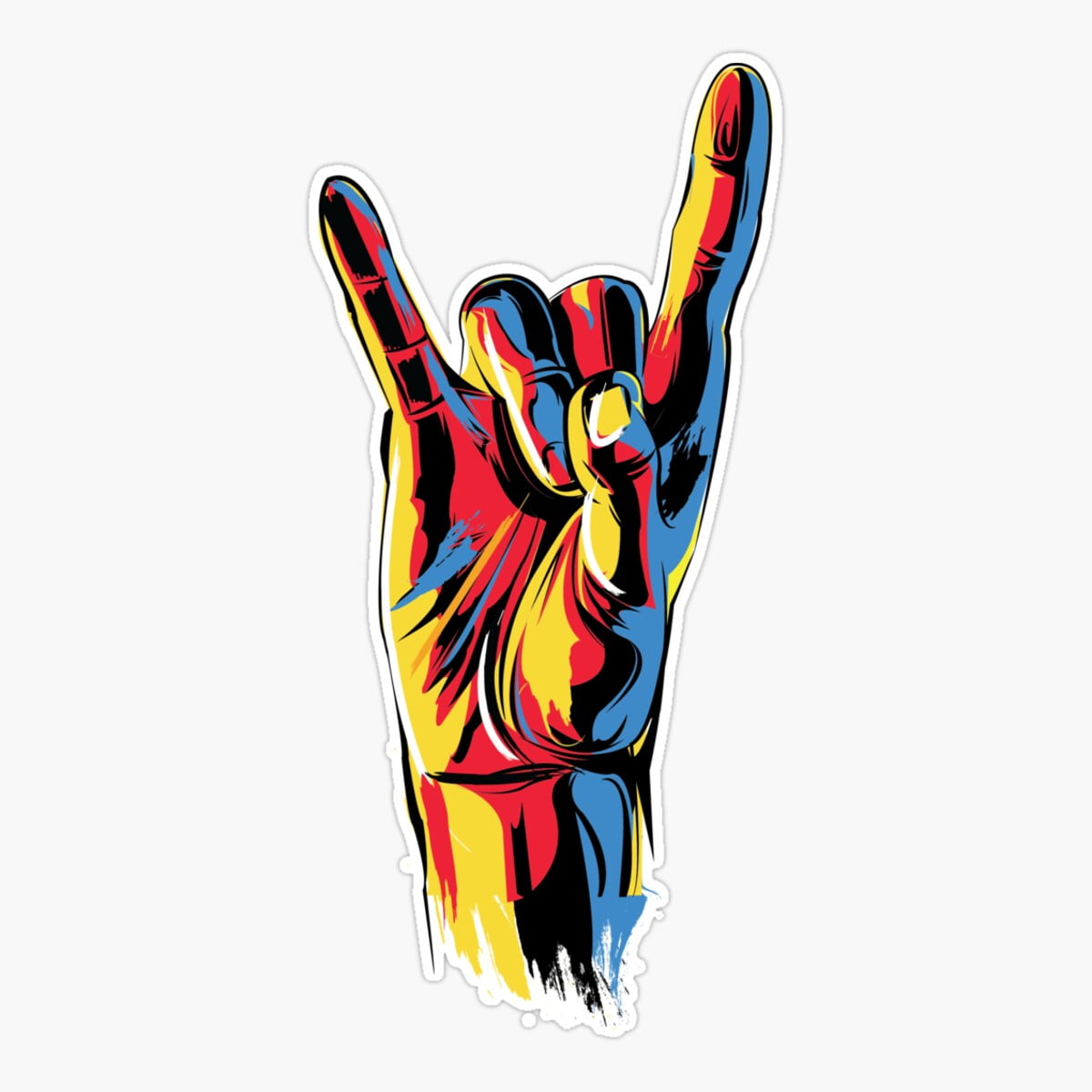 Maneki You Rock My World, Champion Hand Sign. Sticker, Phone Decal ...