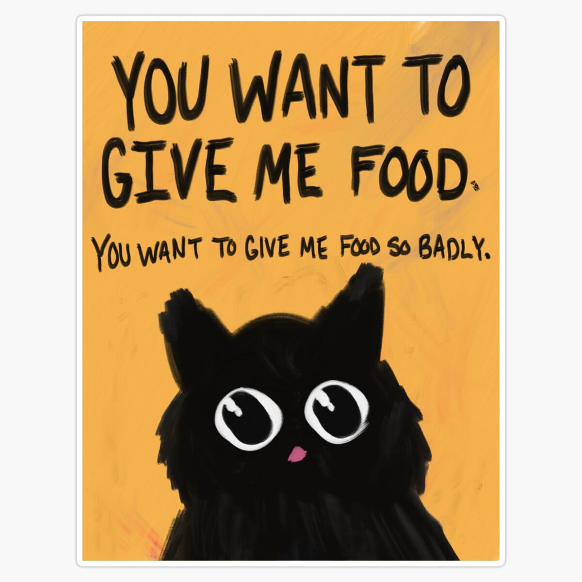Maneki You Want To Give Me Food Er, Phone Decal Water Bottle Stickers ...