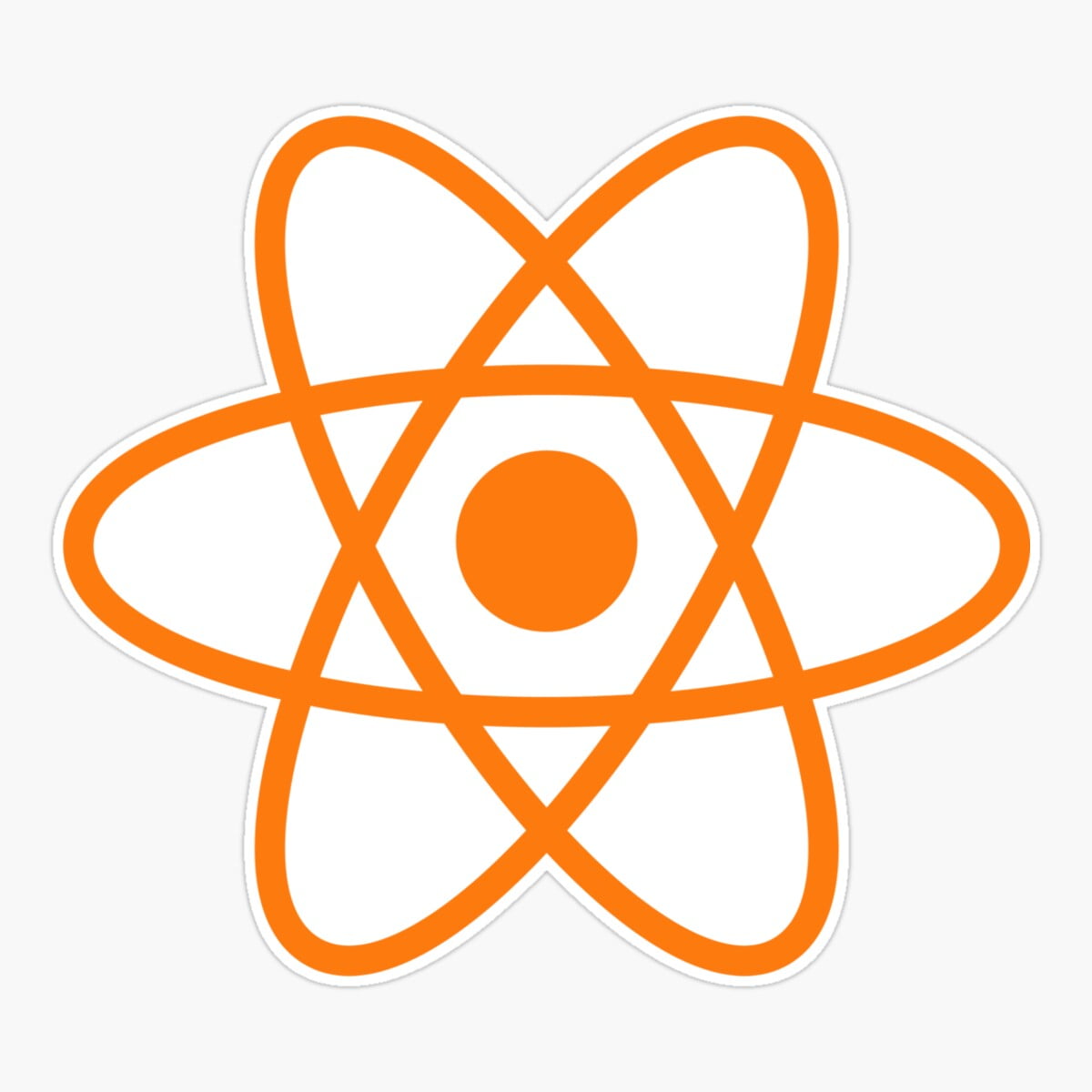 Maneki Your Basic Orange Atom Er, Phone Decal Water Bottle Stickers Car ...