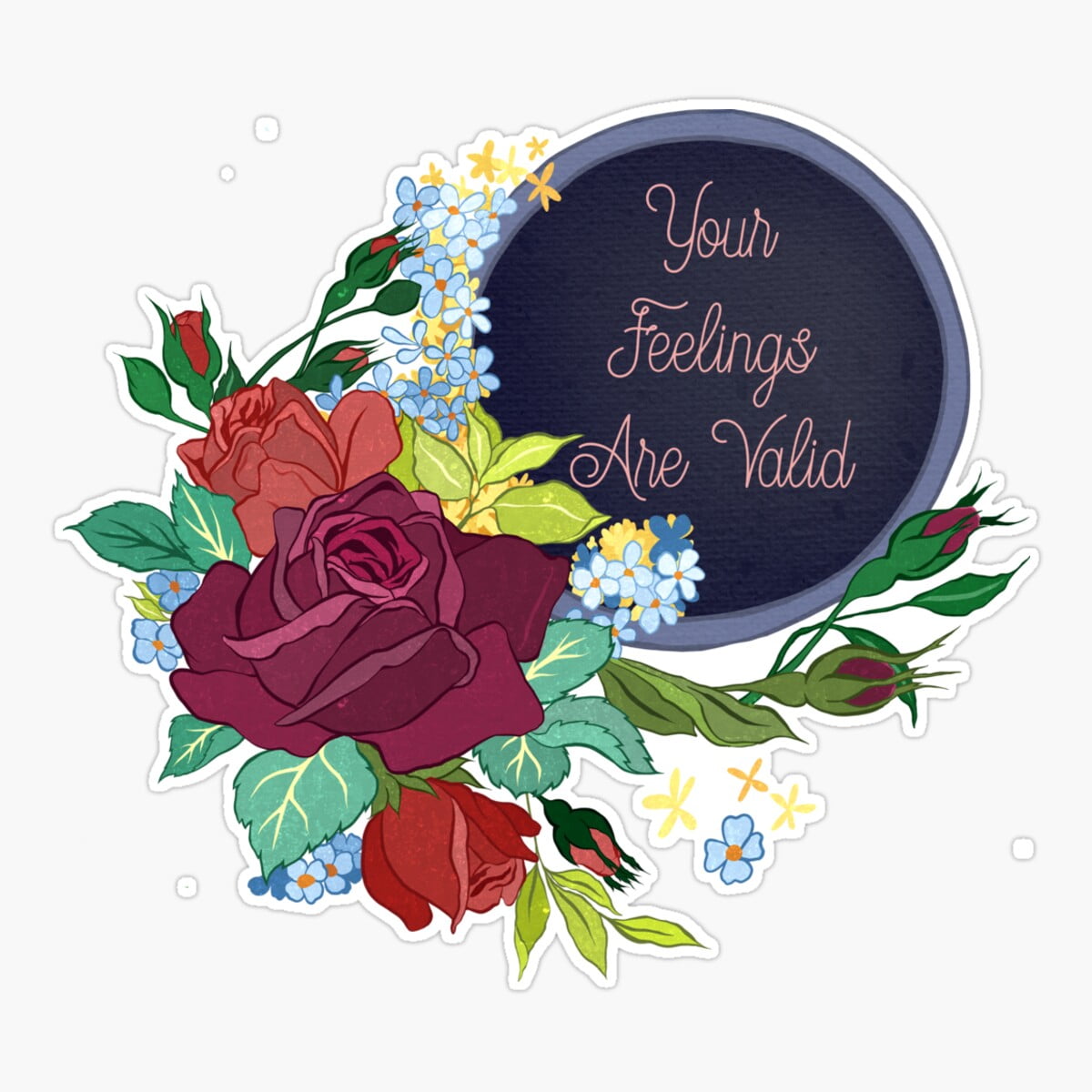 Maneki Your Feelings Are Valid Sticker, Phone Decal Water Bottle ...