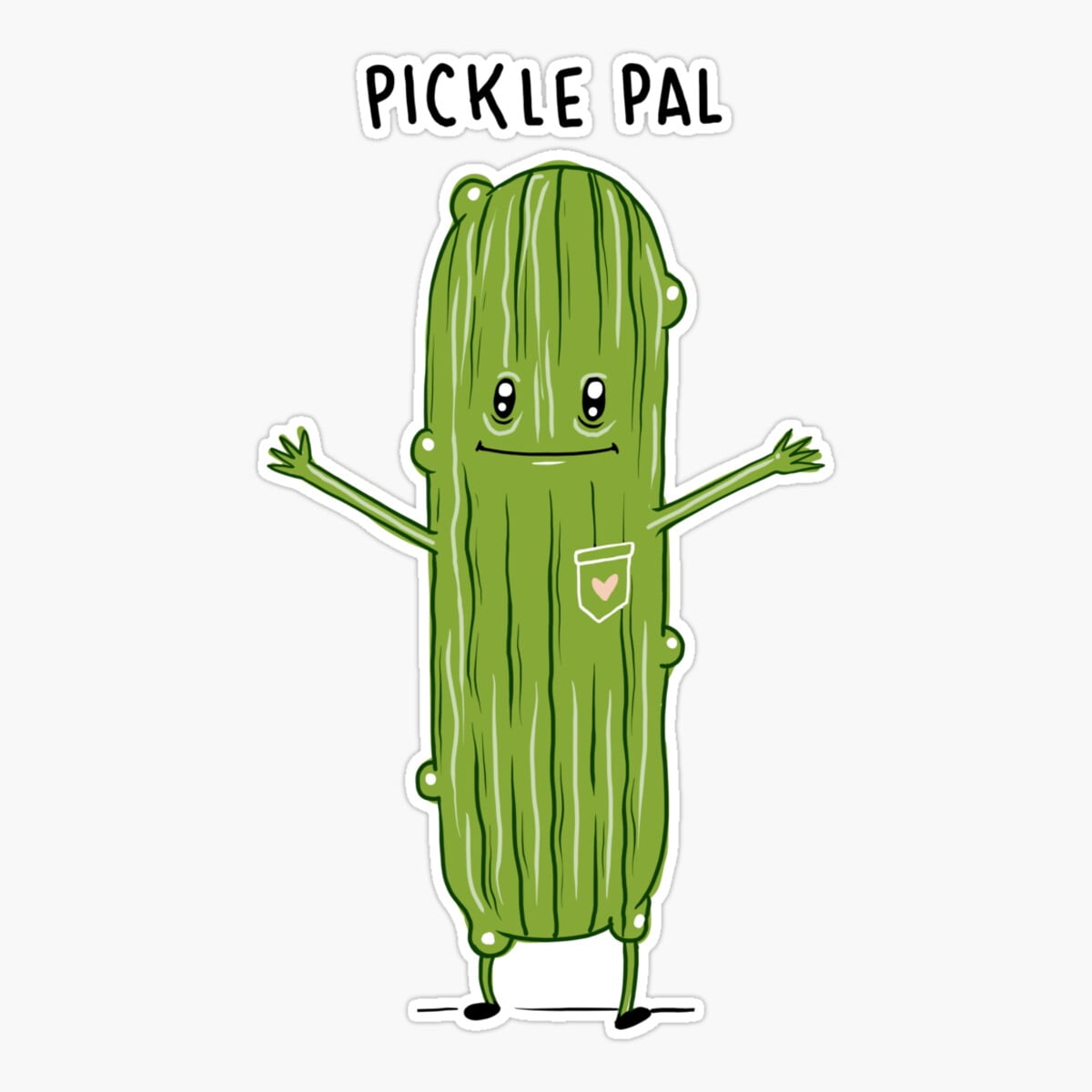 Maneki Your Very Own Pickle Pal! Er, Phone Decal Water Bottle Stickers ...