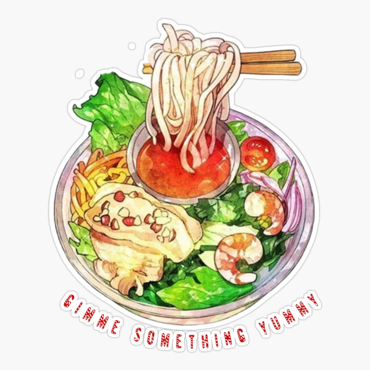 Maneki Yum Yum Sticker, Phone Decal Water Bottle Stickers Car Decals ...