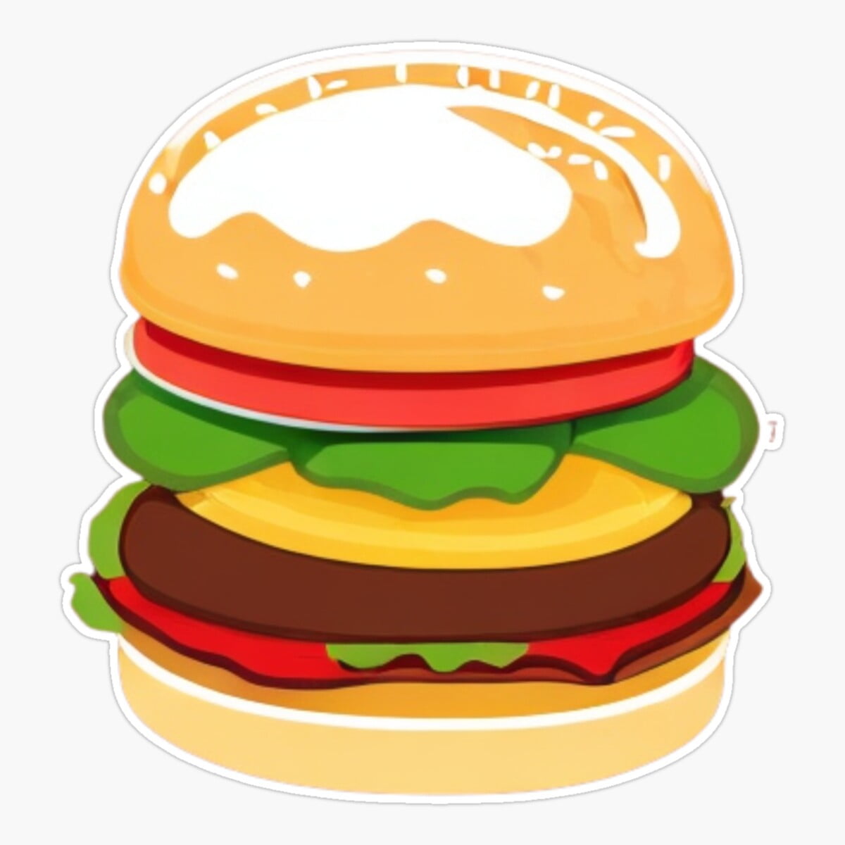 Maneki Yummy Burger - Mighty Burger - Cheesy Delight Sticker, Phone ...