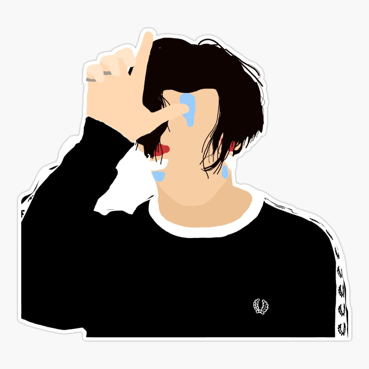 Maneki Yungblud Block Colour Loser Sticker, Phone Decal Water Bottle ...