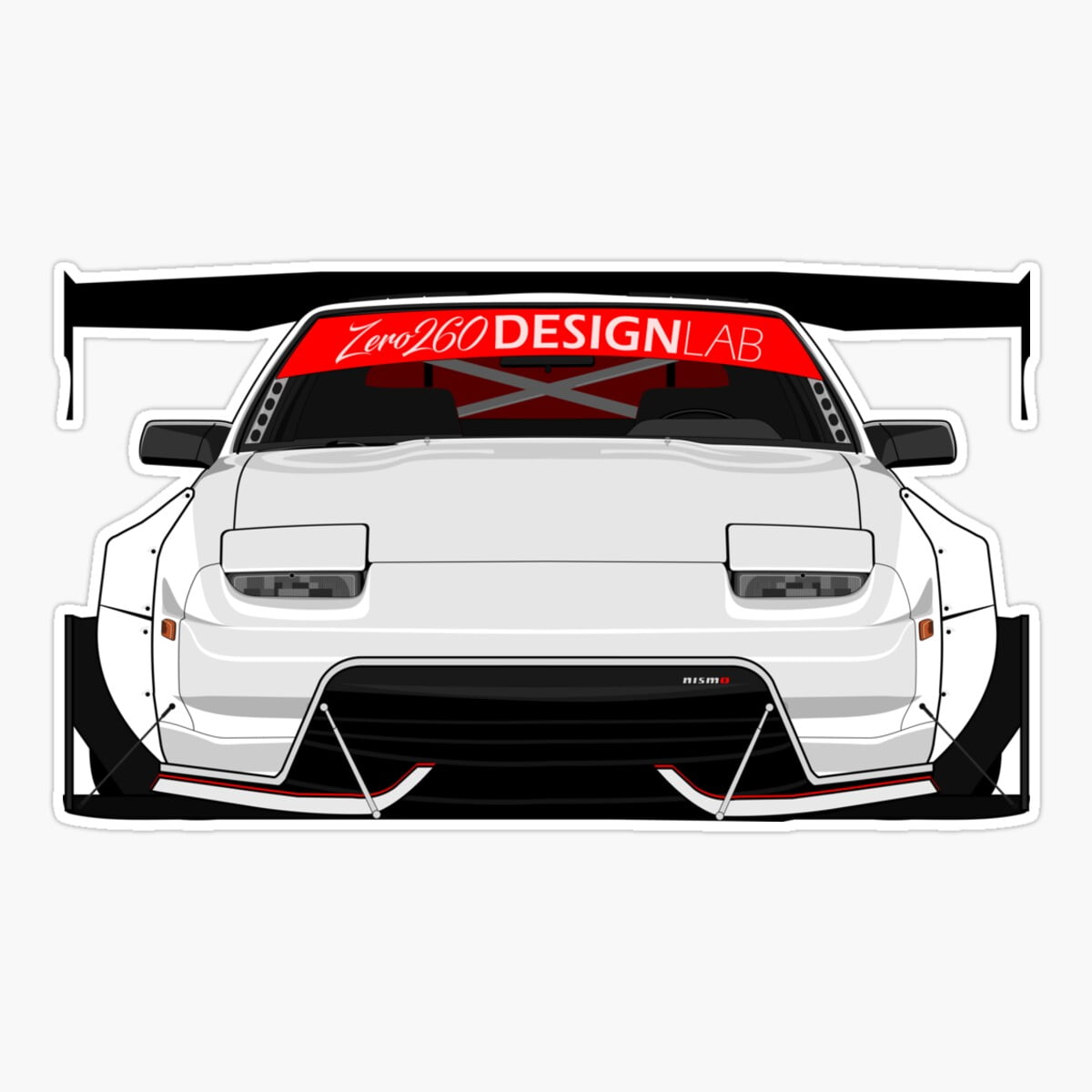 Maneki Z31 Shiro 1988 300Zx Nismo Sticker, Phone Decal Water Bottle ...
