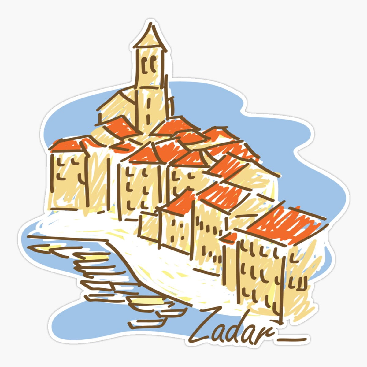 Maneki Zadar - Croatia Sticker, Phone Decal Water Bottle Stickers Car ...