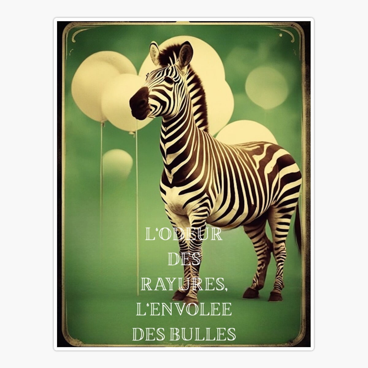 Maneki Zebra Dream Er, Phone Decal Water Bottle Stickers Car Decals ...