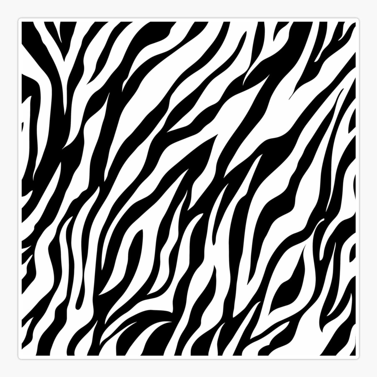 Maneki Zebra Print Black & White - Animal Skin Er, Phone Decal Water ...