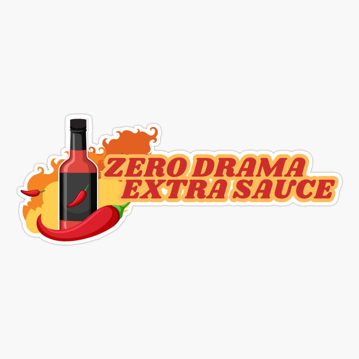 Maneki Zero Drama Extra Sauce Sticker, Phone Decal Water Bottle ...