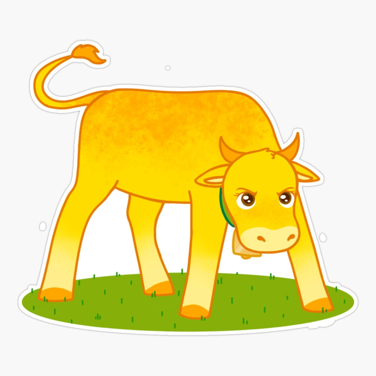 Maneki Zest The Lemon Cow Sticker, Phone Decal Water Bottle Stickers ...